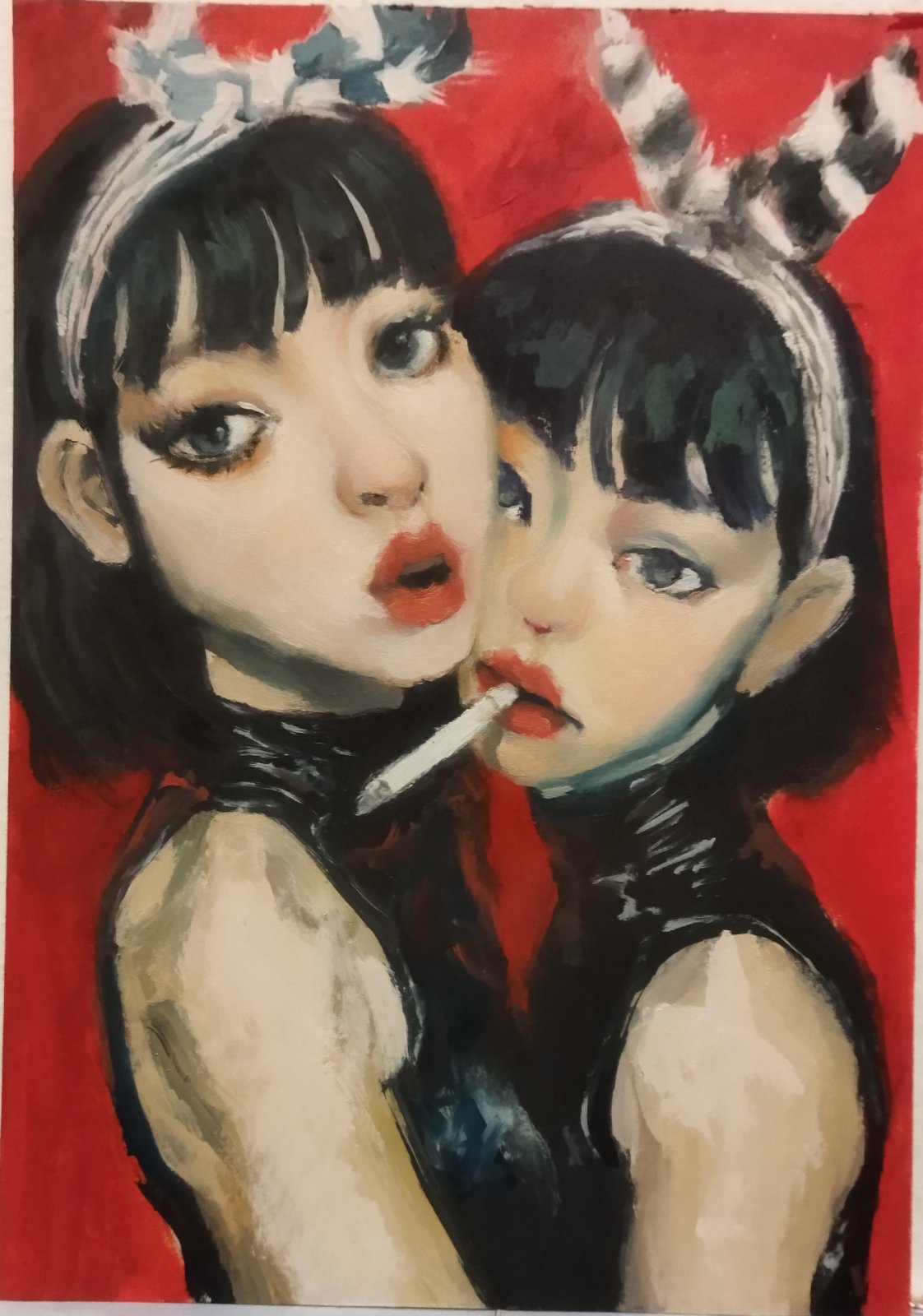 'Usually not interested' Goten Arrigoni, oil on paper, 2026 - /c ...
